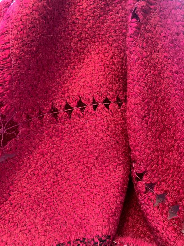 Italian Novelty Wool Blend Boucle with Novelty Open Design Pattern ...
