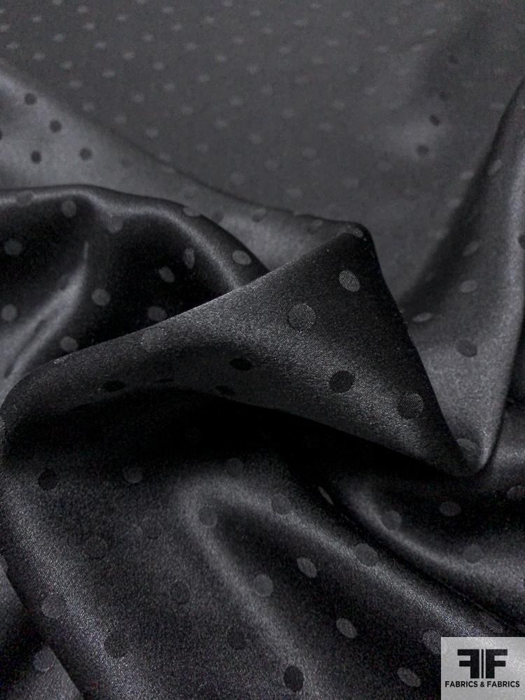 Classic Polka Dot Silk Jacquard - Black | FABRICS & FABRICS – Fabrics ...
