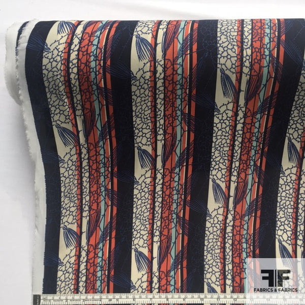 Multicolor Printed Design on Silk Georgette - Fabrics & Fabrics