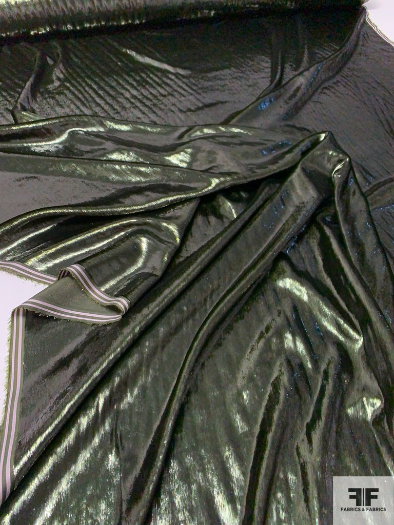 Made in Italy Shiny Viscose Panne Velvet - Deep Army Green | FABRICS ...