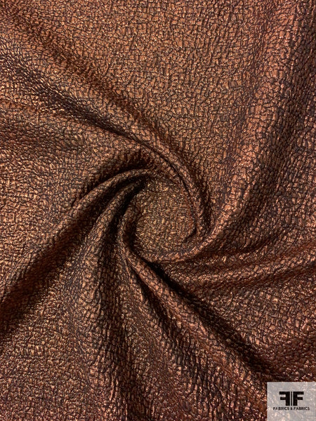 Metallic Textured Brocade - Copper – Fabrics & Fabrics