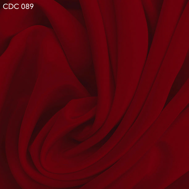 Red Silk Crepe de Chine - Fabrics & Fabrics