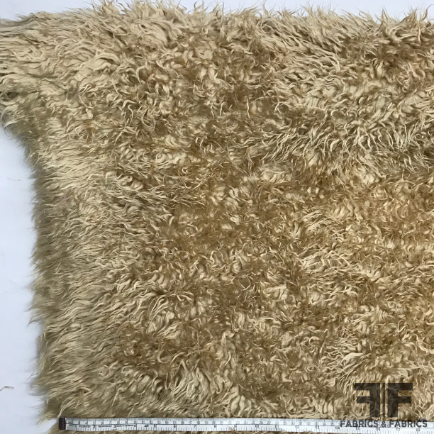 Beige Shaggy Faux Fur - Fabrics & Fabrics