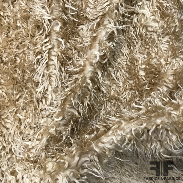 Beige Shaggy Faux Fur - Fabrics & Fabrics