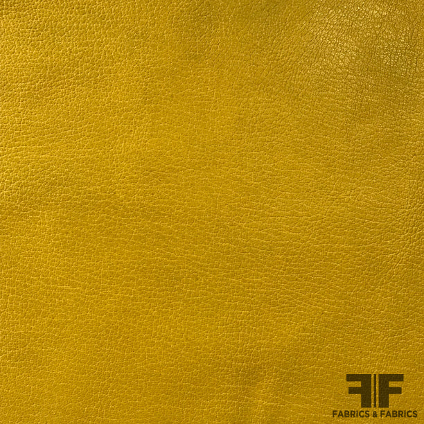 Solid Bright Yellow Leather – Fabrics & Fabrics