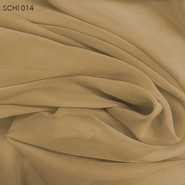 Brown Silk Chiffon - Fabrics & Fabrics