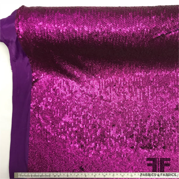 Raspberry Pink Two Way Sequins - Fabrics & Fabrics