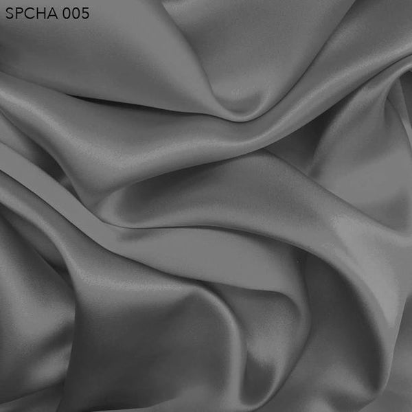 Grey Silk Charmeuse - Fabrics & Fabrics