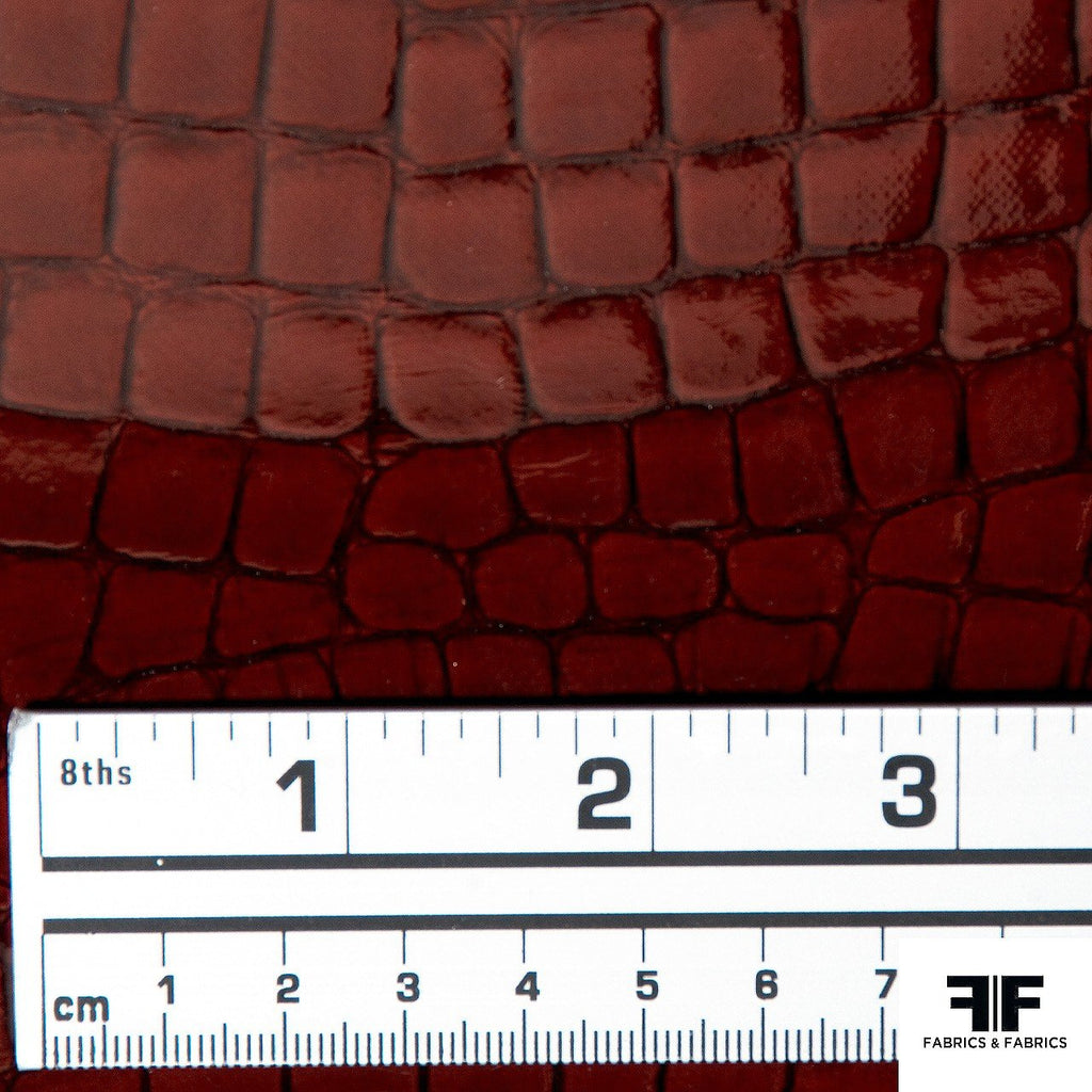Red Crocodile Embossed Vinyl - Fabrics & Fabrics