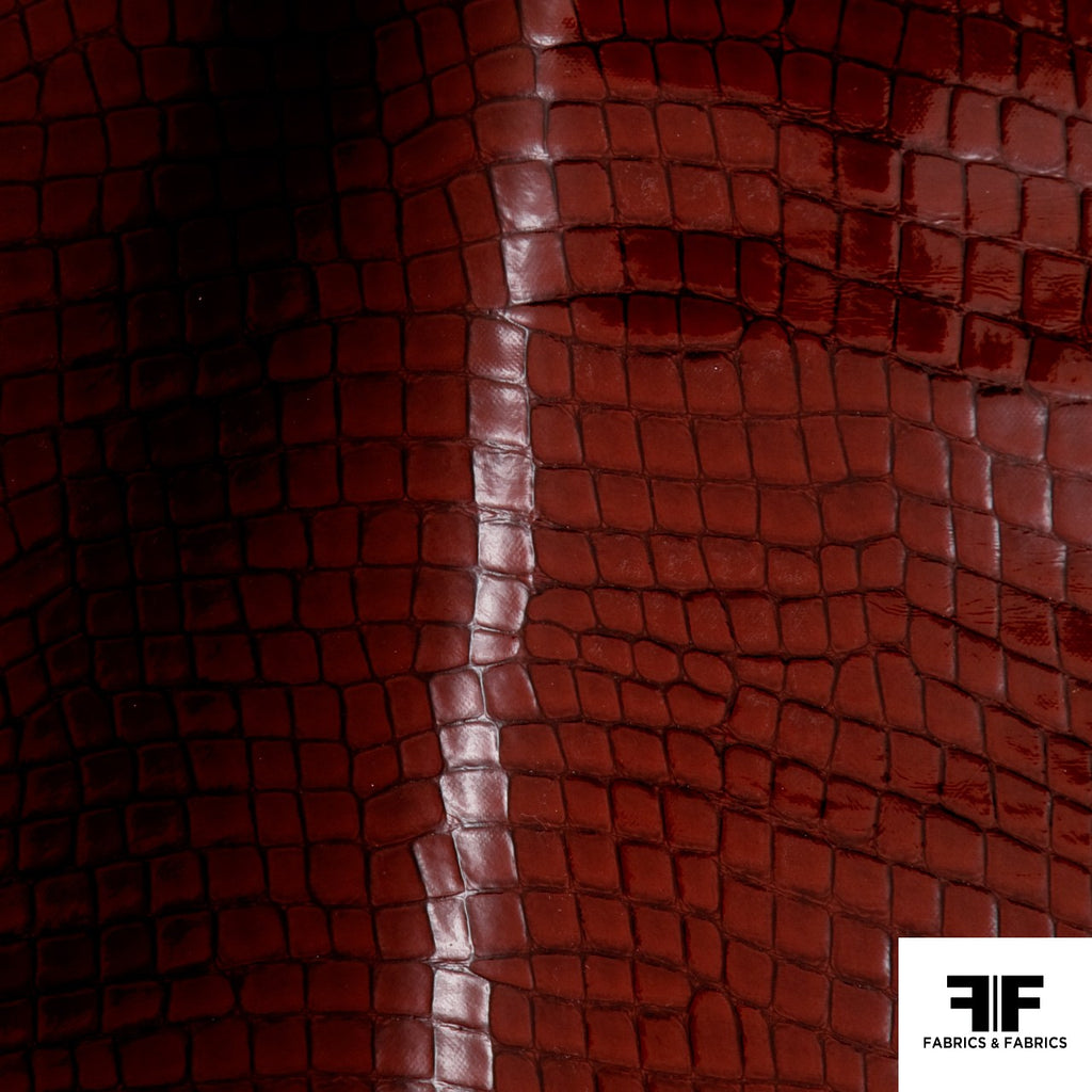 Red Crocodile Embossed Vinyl - Fabrics & Fabrics