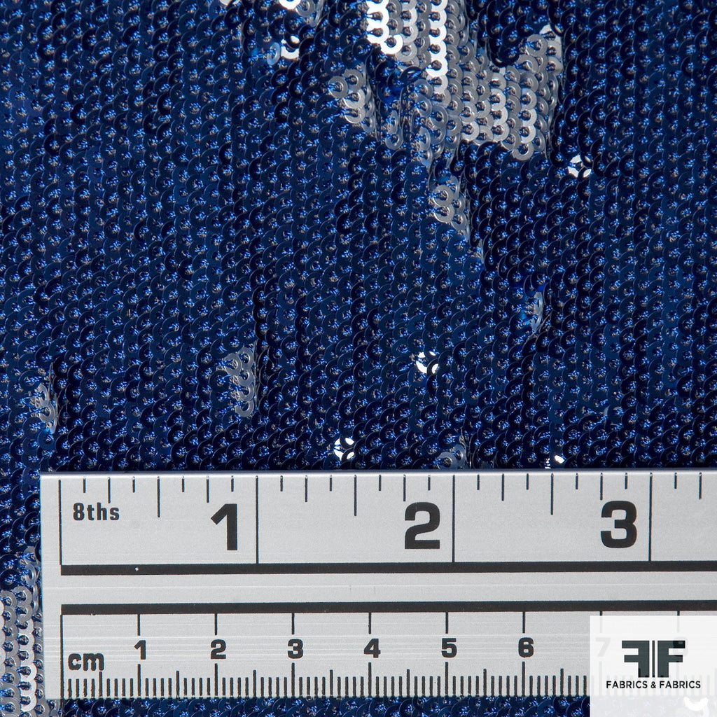 Blue/Silver Two Toned Sequins - Fabrics & Fabrics