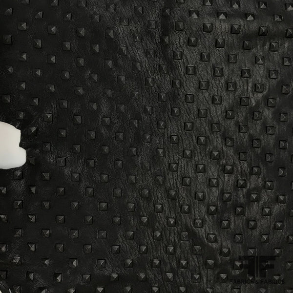 Leather Skin with Embossed Studs - Black – Fabrics & Fabrics